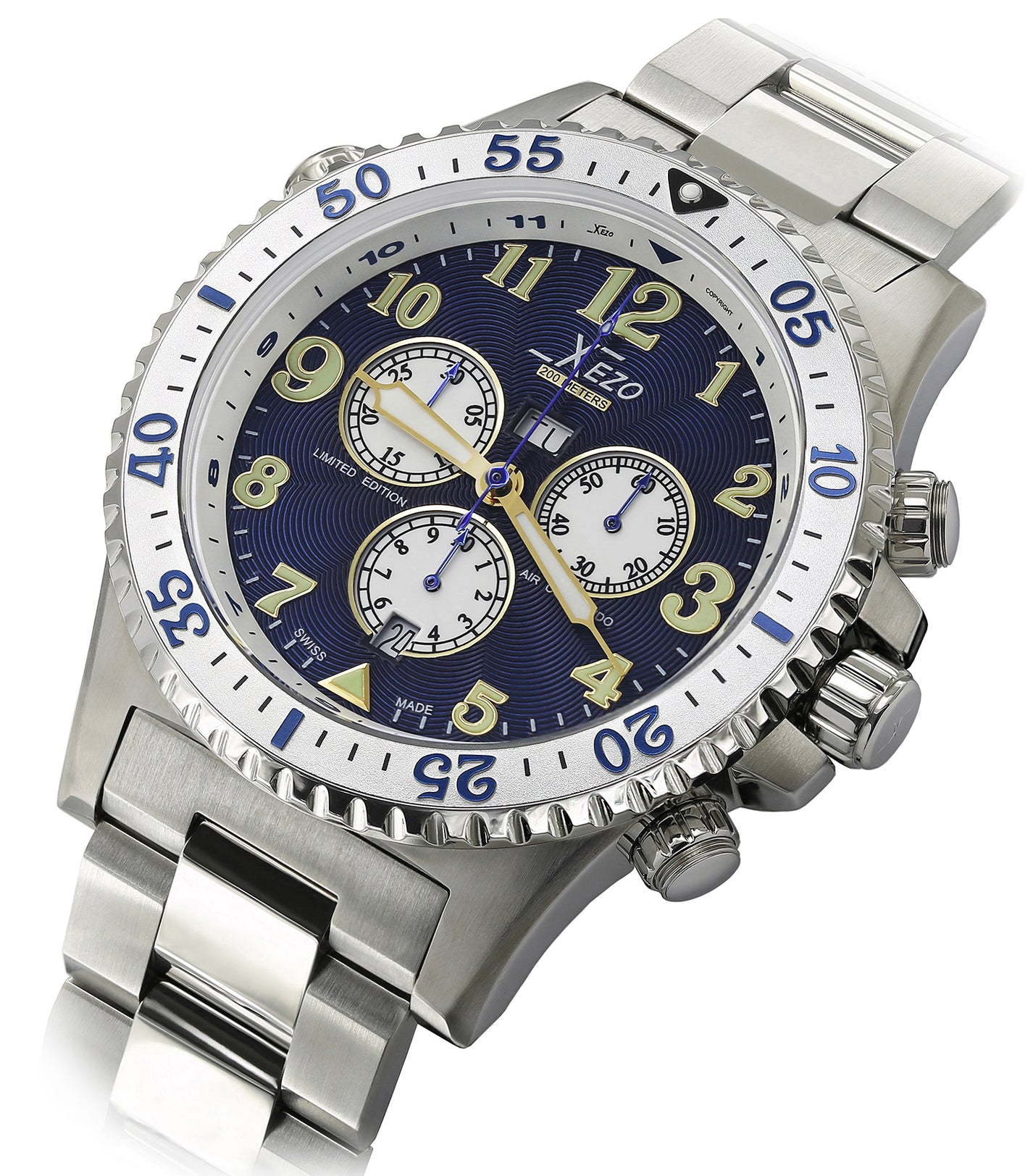 Xezo | Air Commando D45-BUR | Xezo Air Commando 200-Meter Water ...