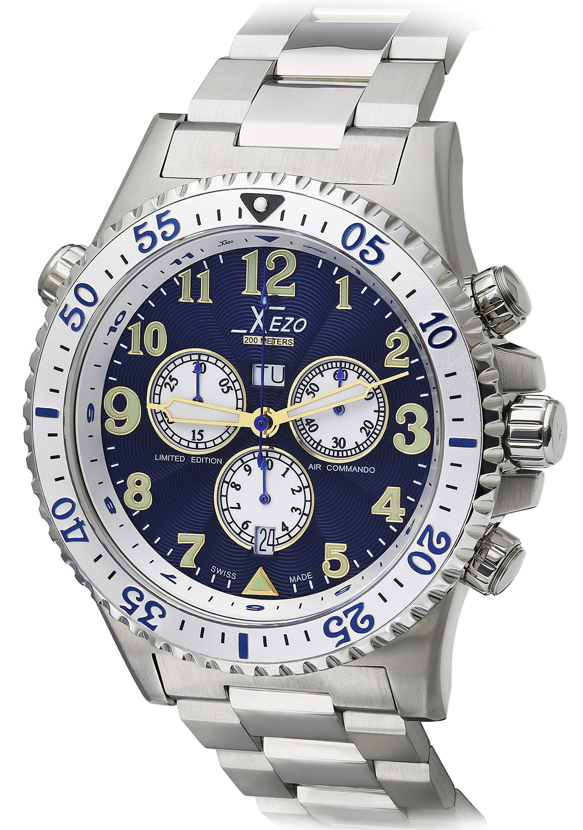 Xezo | Air Commando D45-BUR | Xezo Air Commando 200-Meter Water ...
